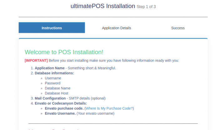 Installing UltimatePOS - Ultimate Fosters