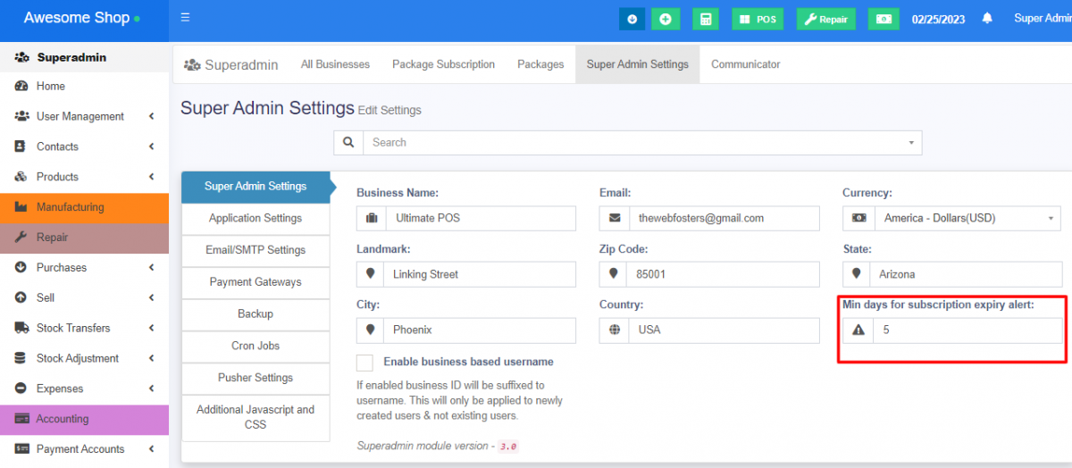 [ADDON] SaaS & SuperAdmin Module for UltimatePOS - Advance - Ultimate ...