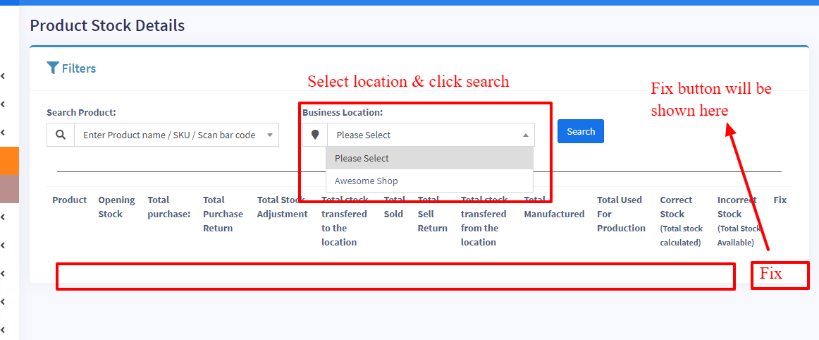 Correcting product stock mis-match or incorrect stock in different ...