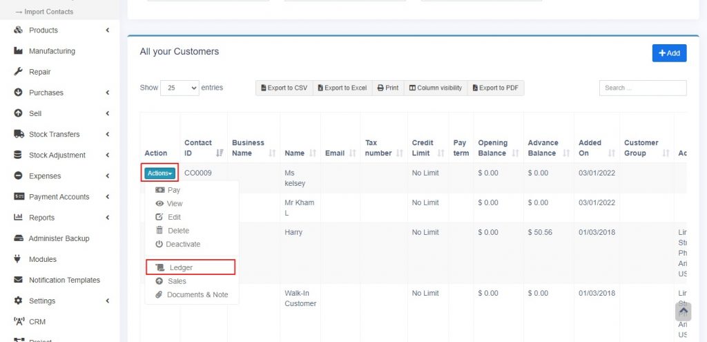Customer & Supplier Ledger - Ultimate Fosters