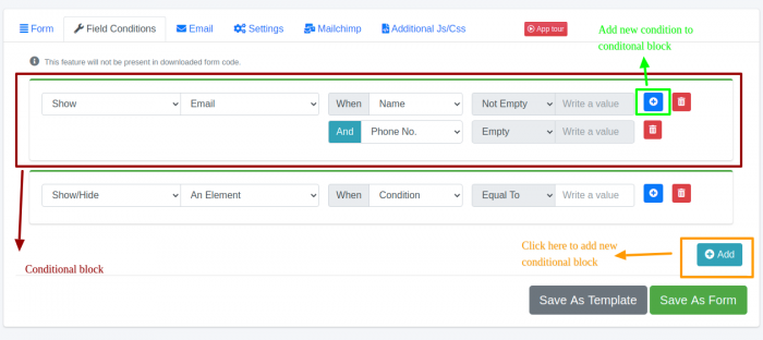 Conditional fields in forms - Ultimate Fosters