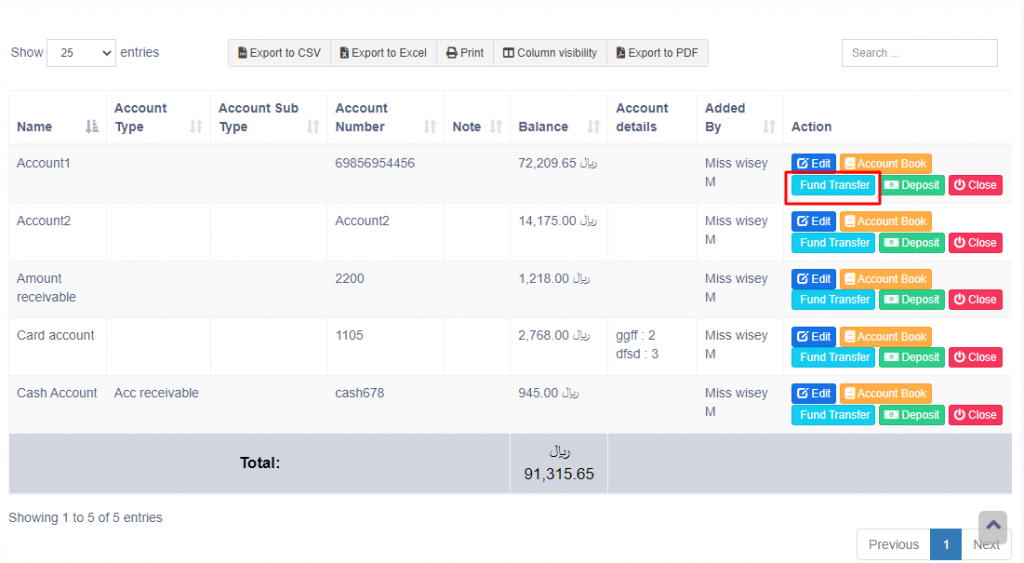 Enabling & using Payment account or bank account - Ultimate Fosters