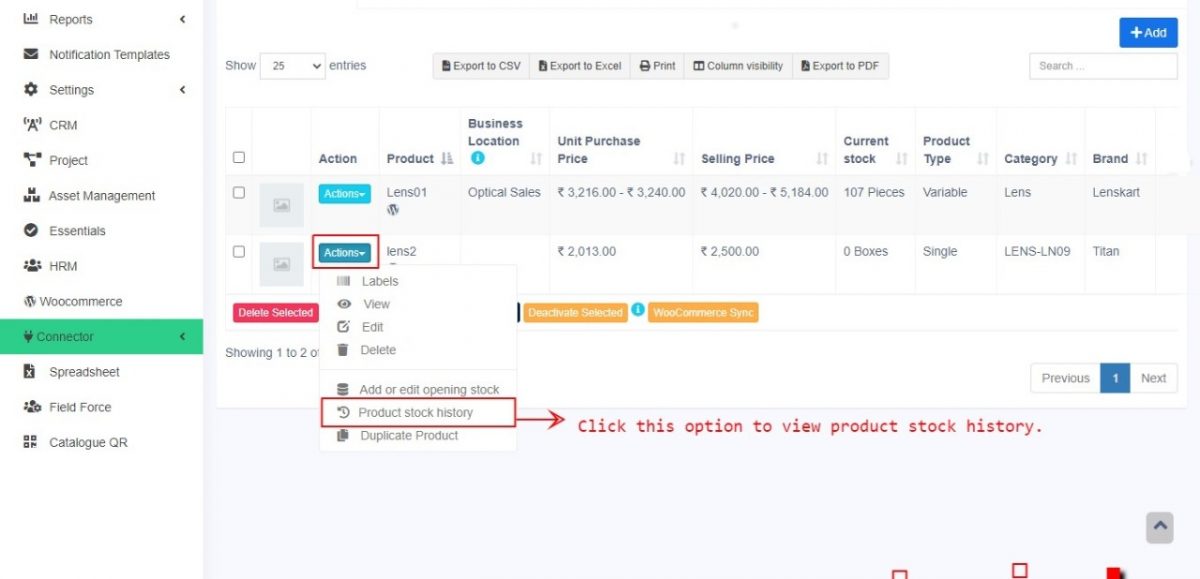 Product stock history - Ultimate Fosters