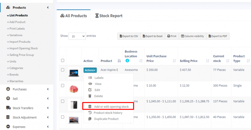 Opening Stock - Ultimate Fosters