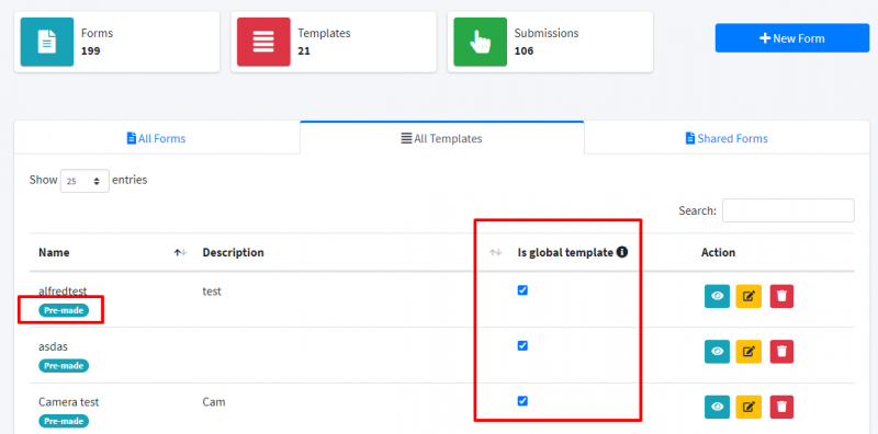 Global templates - Ultimate Fosters